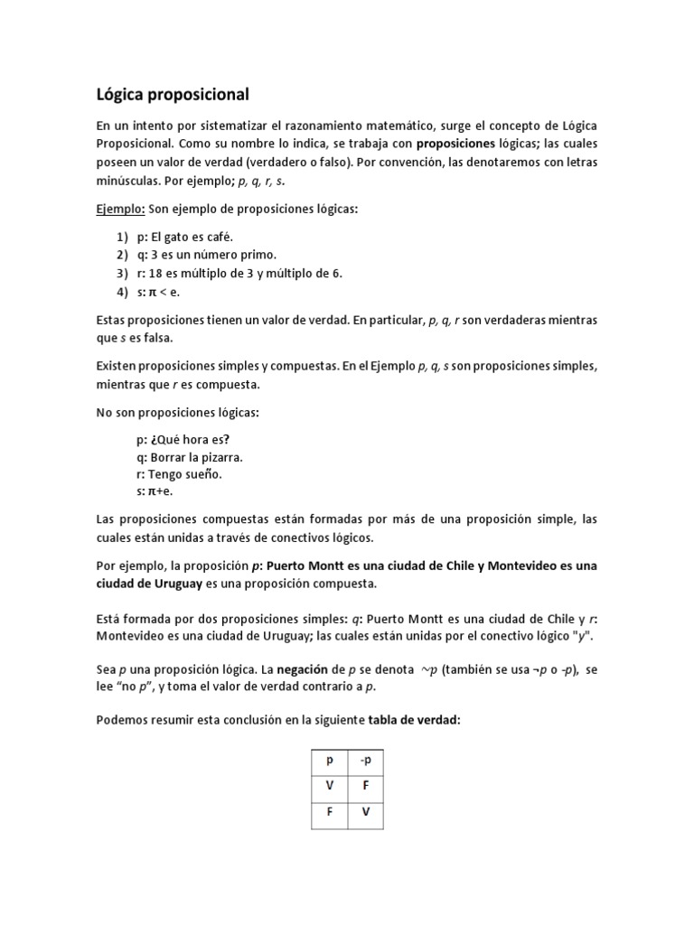 Logica Proposicional V1 | PDF | Proposición | Sintaxis (Lógica)