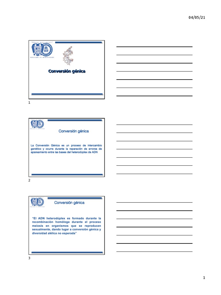 Conversion Genica | PDF | Recombinación genética | Gene