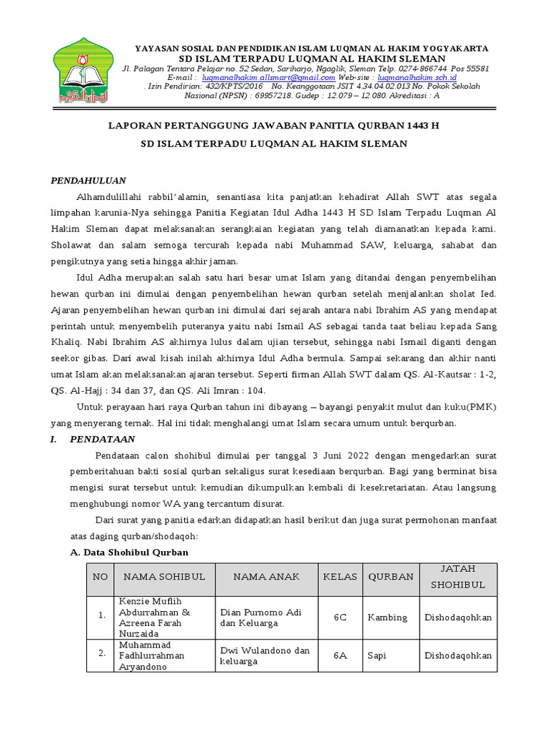 LPJ Panitia 2021 | PDF