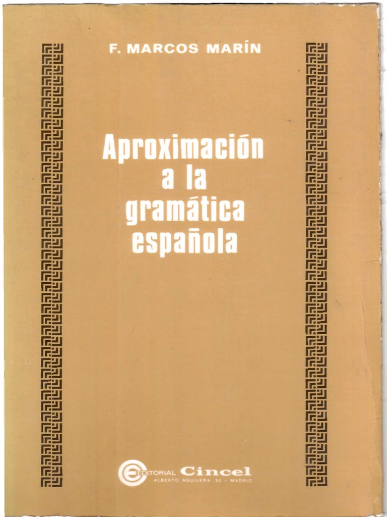 Aproximación A La Gramática Española - Marín | PDF