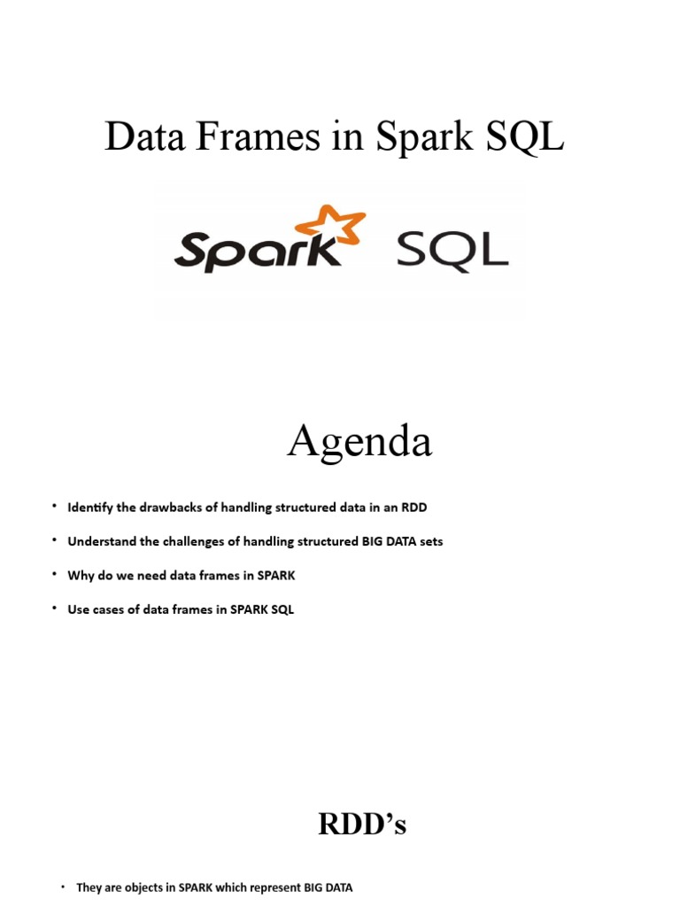 RDD - S and Data Frames | PDF | Apache Spark | Big Data