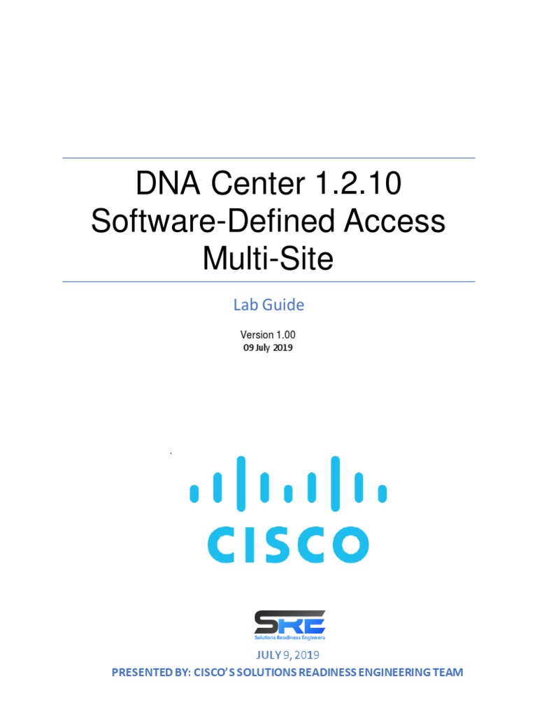 Cisco DNAC 1.2.6 MUltiSIte-Lab Guide-Jul2019 | PDF | Computer Network ...