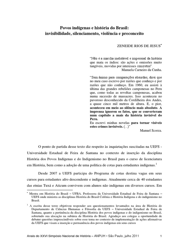 JESUS Povos Indígenas e História Do Brasil | PDF | Brasil | Povos indígenas