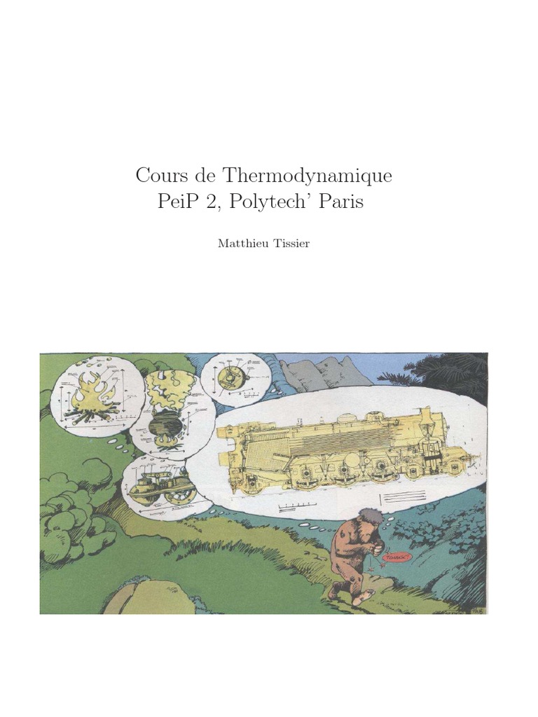 Cours Thermodynamique PeiP 2 Polytech | PDF | Pression | Entropie