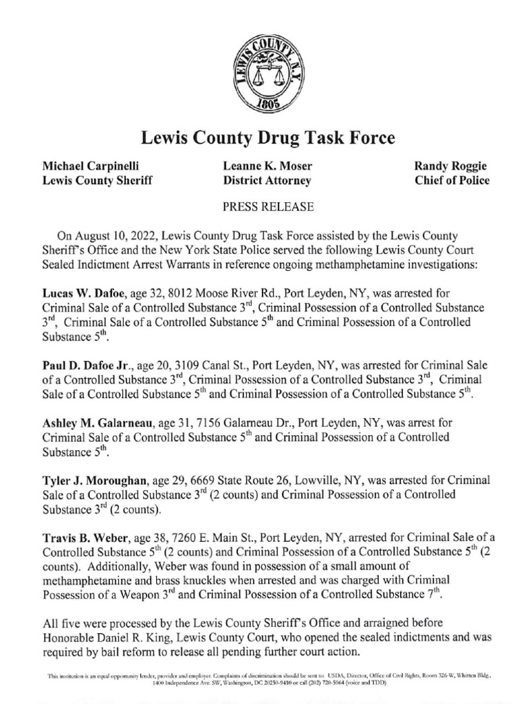 Lewis County Drug Task Force Aug. 10, 2022 | PDF