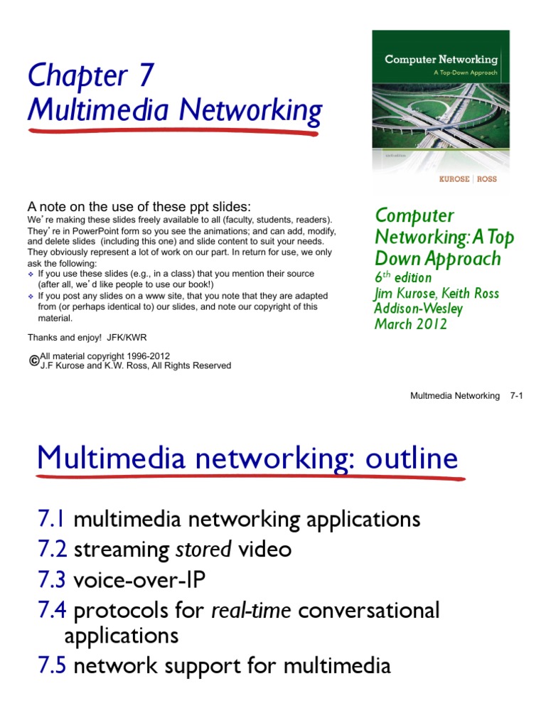 Chapter 7 Multimedia | PDF | Session Initiation Protocol | Computer Network