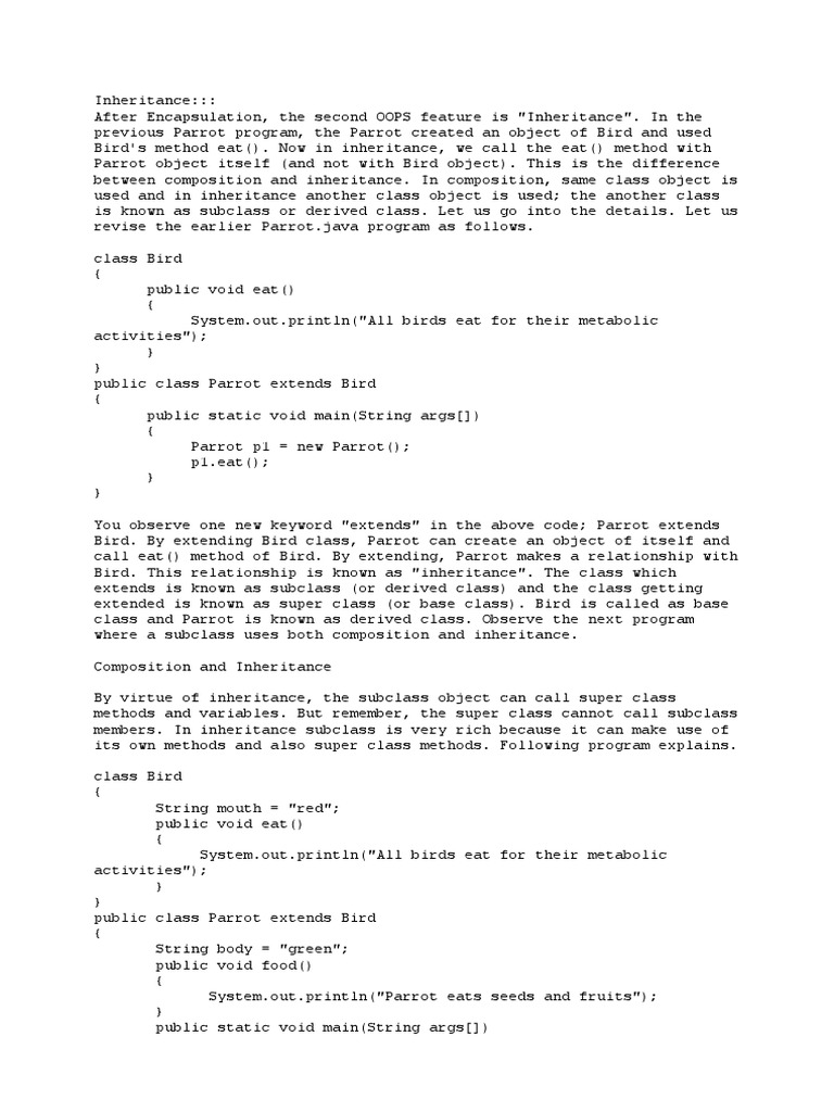 Java 3 | PDF | Inheritance (Object Oriented Programming) | Method (Computer Programming)