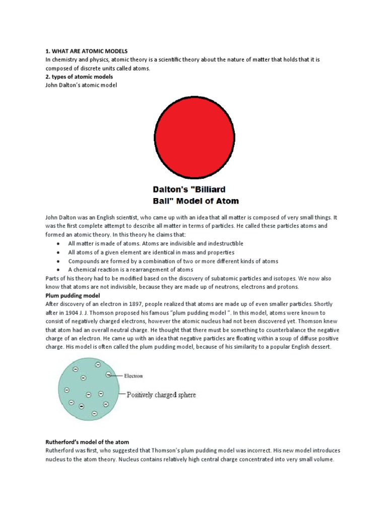 Modelos Atómicos Inglés | PDF | Atoms | Atomic Orbital