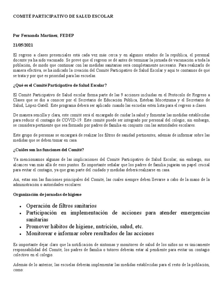 Comité de Salud Escolar 2024 en Mendoza | PDF | Defensa Civil
