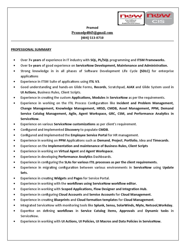 Pramod ServiceNow | PDF | Pl/Sql | Software Engineering