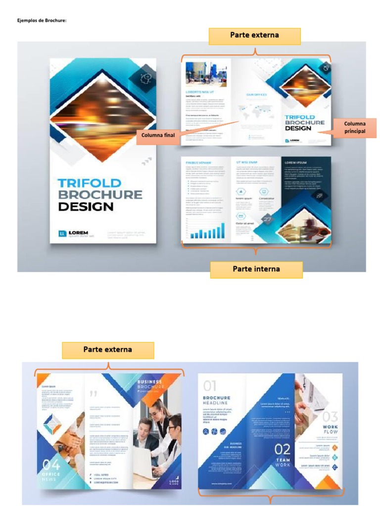 Brochure Ejemplos Corporate Business Trifold Brochure Design, Company