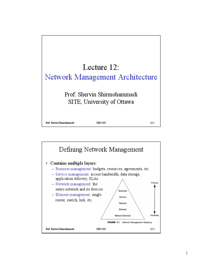 Network Management Architecture | Download Free PDF | Computer Network ...