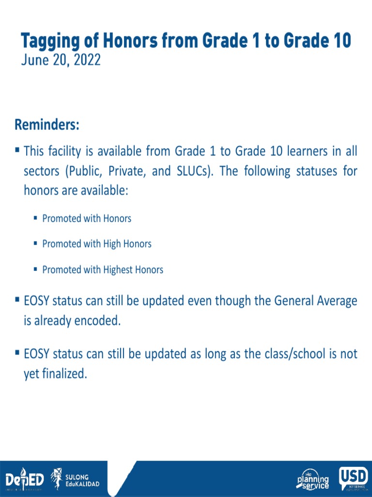 Tagging of Honors Tutorial Guide SY2021 - 2022 | PDF | Career & Growth ...