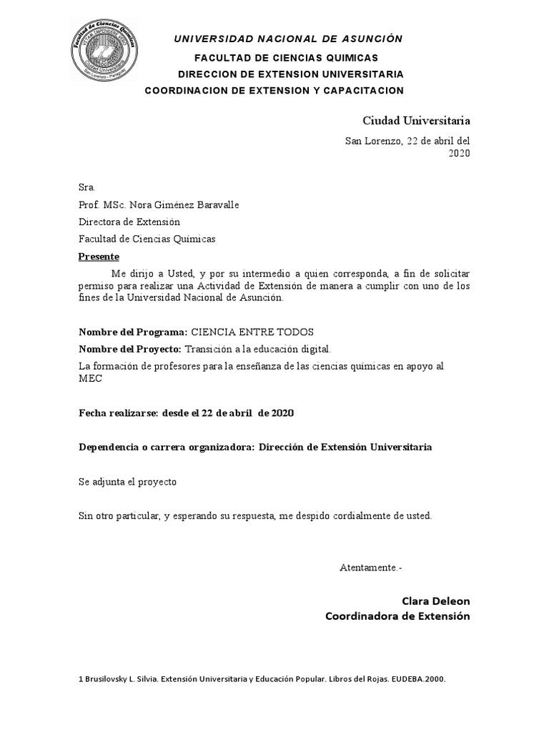 Ejemplos de Proyectos de Extension | PDF | Método de enseñanza ...