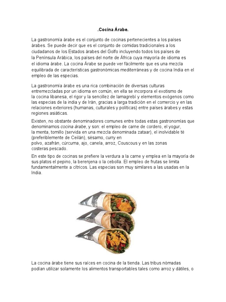 Cocina Árabe 1. | PDF | especia | Salsa