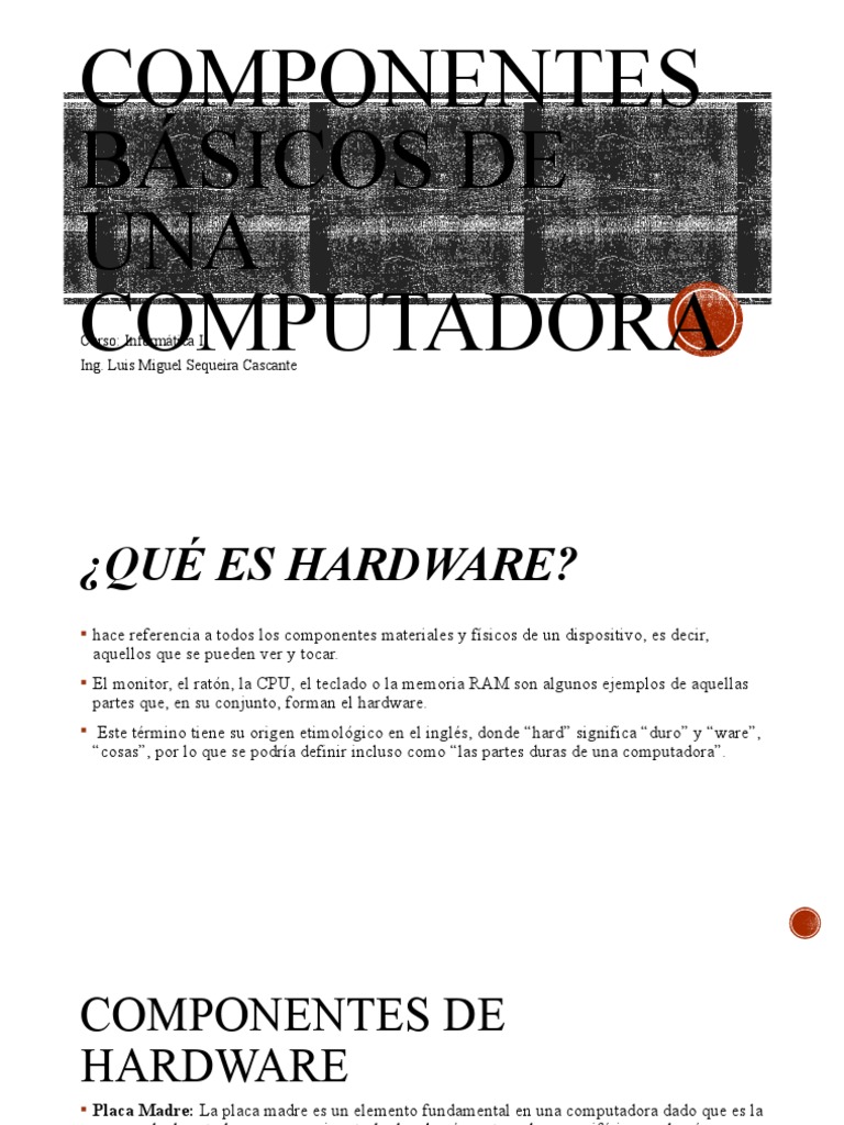 Conceptos Clave de Hardware y Software | PDF | Hardware de la ...