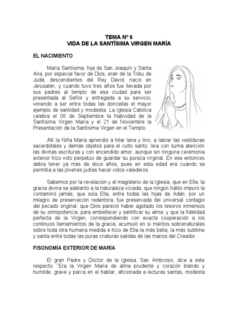 09-Vida de La Virgen María | PDF | María, madre de Jesús | Teología