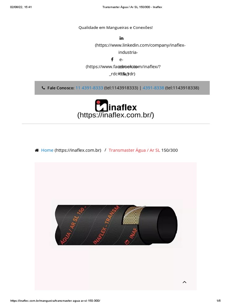Transmaster Água - Ar SL 150 - 300 - Inaflex | PDF
