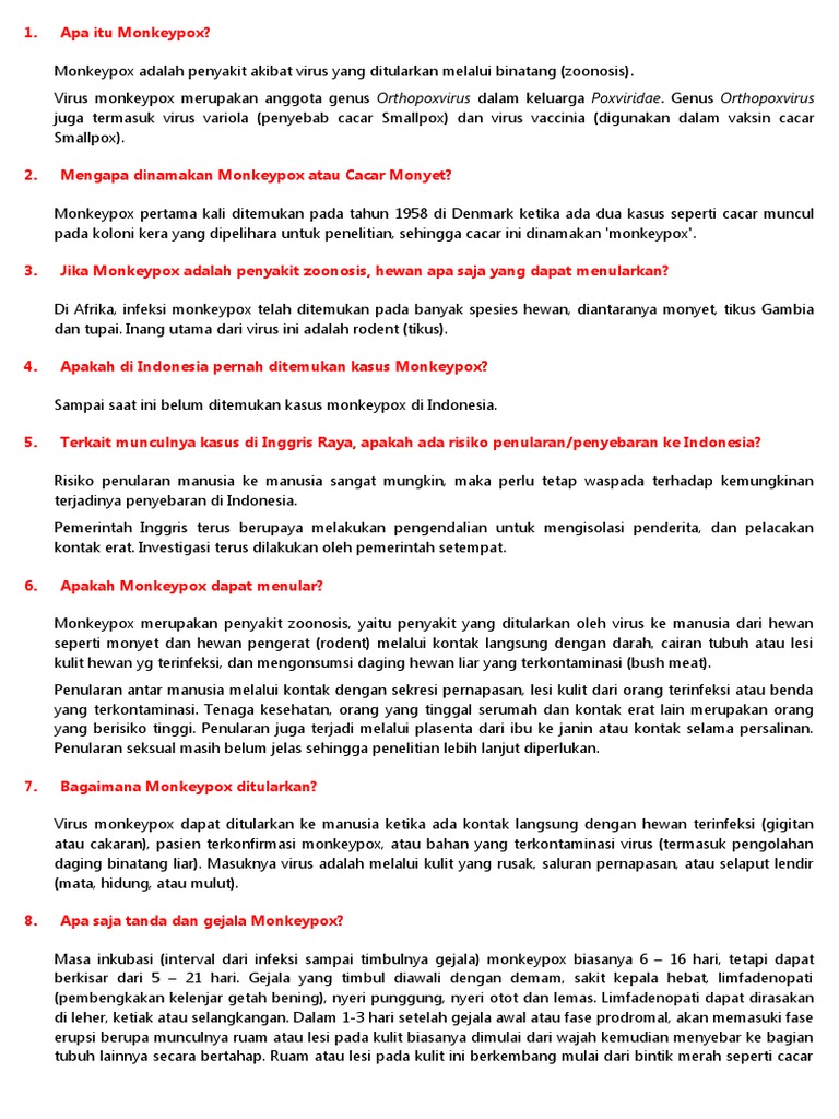 Panduan Lengkap tentang Monkeypox | PDF