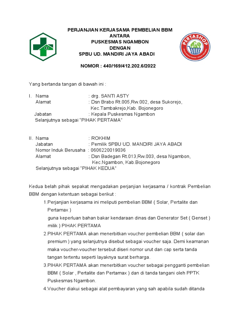 MOU Dengan SPBU | PDF