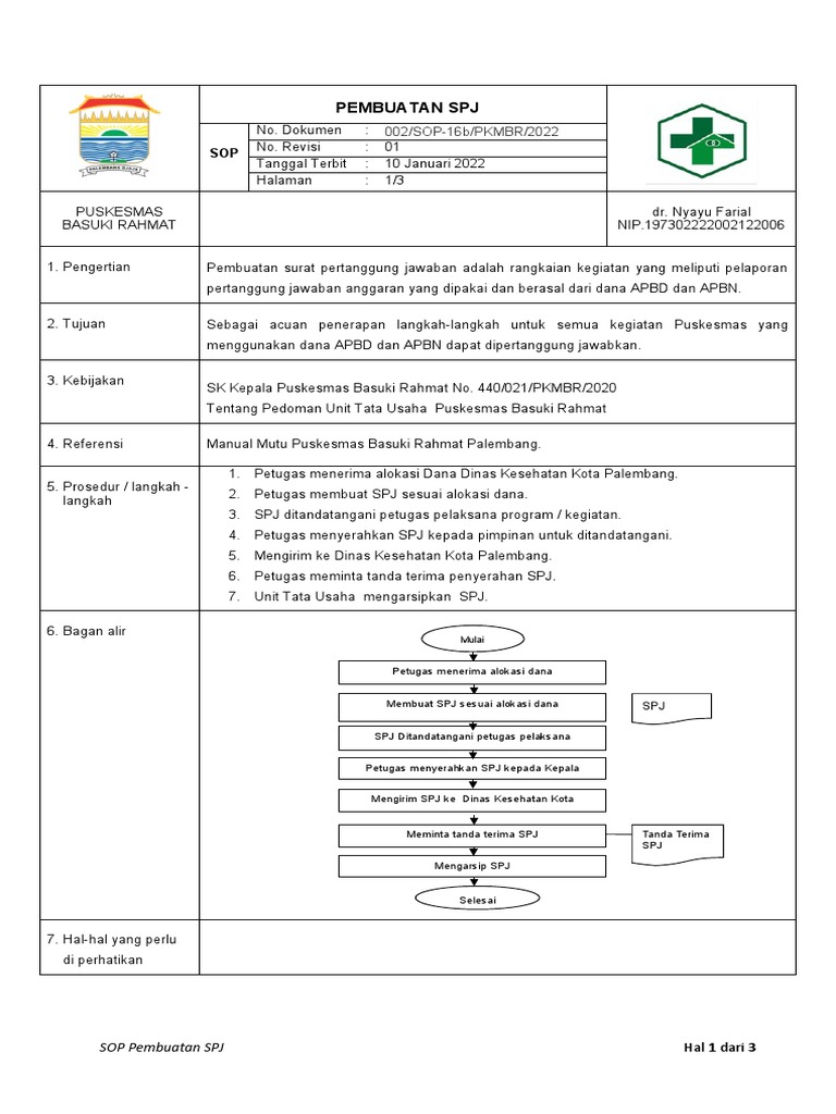 Sop Pembuatan SPJ | PDF
