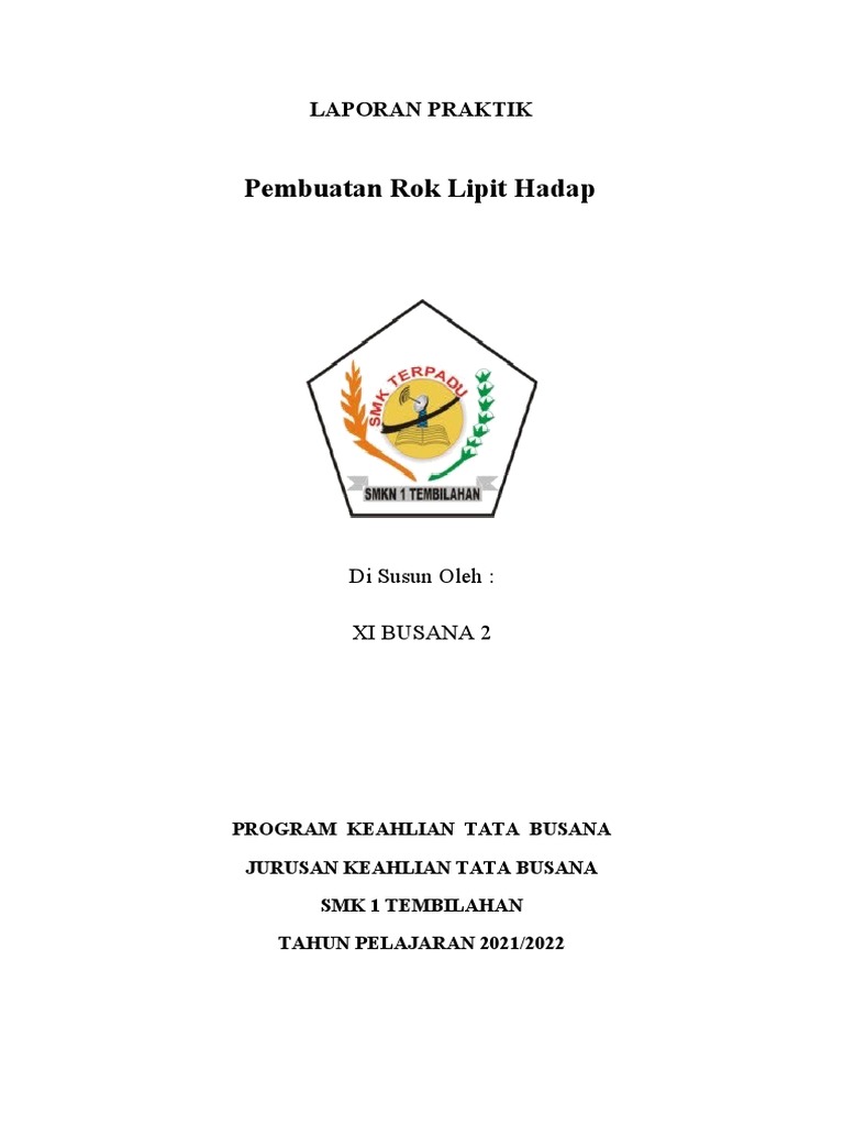 Laporan Praktik Pembuatan Rok Lipit | PDF