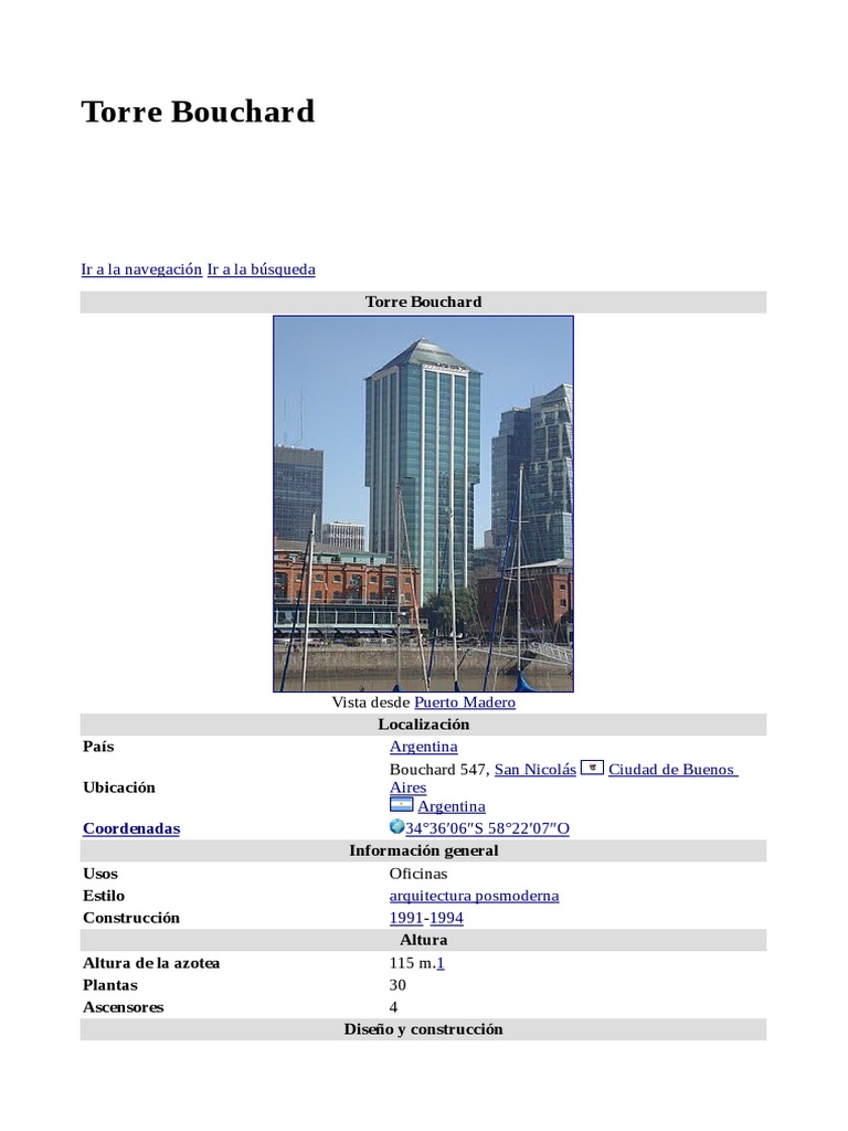 TORRE BOUCHARD MARAVILLA ARQUITECTONICA | PDF