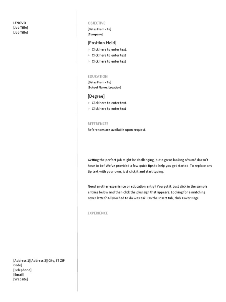 (Position Held) : Objective | PDF