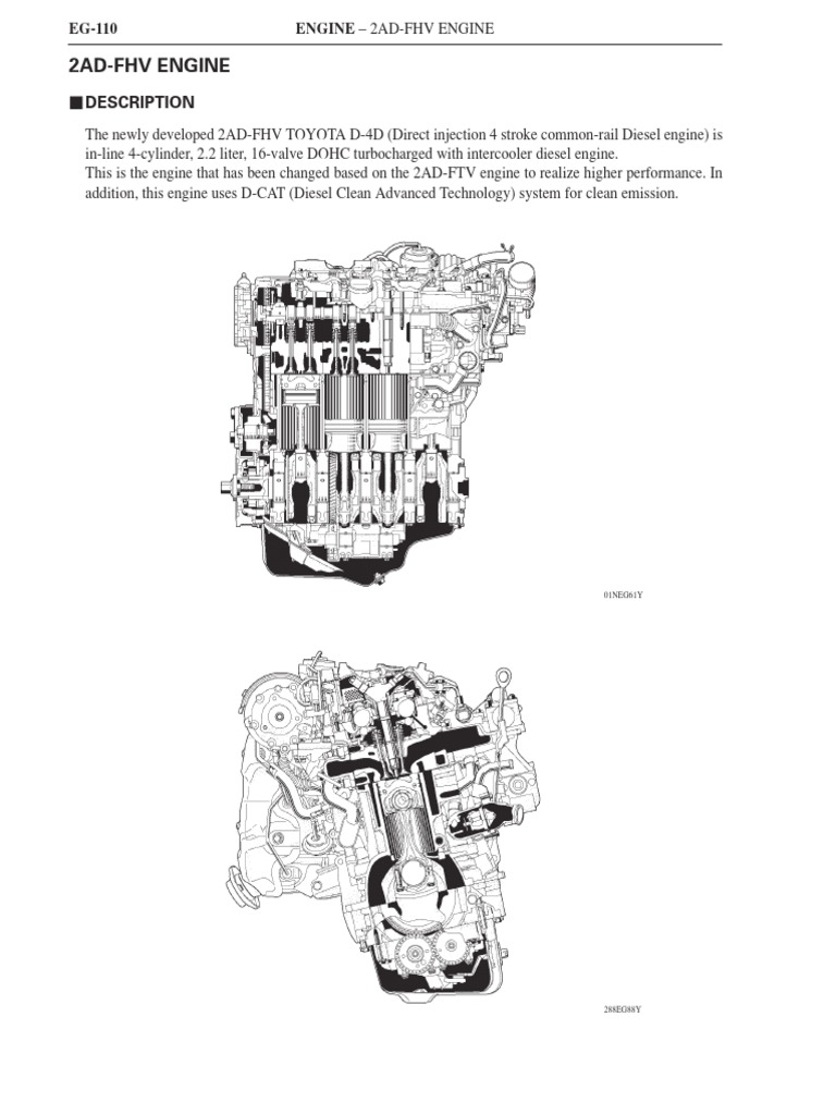 2Ad-Fhv Engine: Jdescription | PDF | Diesel Engine | Engines