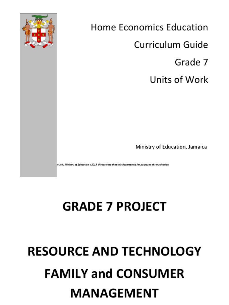 Grade 7 Home Economics Curriculum Guide | PDF | Textiles | Sewing
