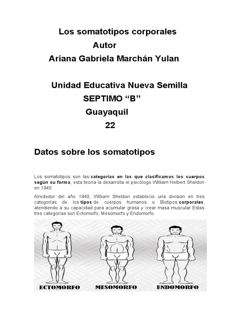 Los Somatotipos Corporales | PDF | Bailes | Science