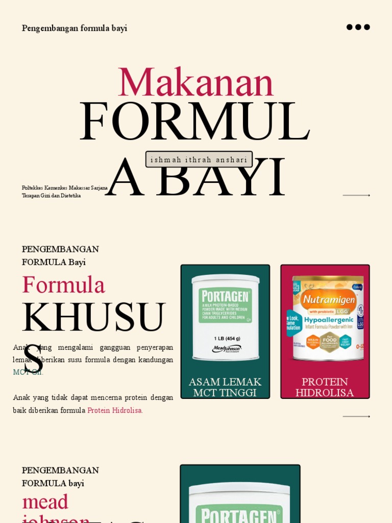 Susu Formula Portagen Dan Nutramigen | PDF