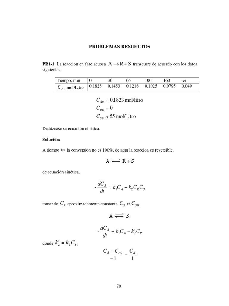 Ejemplo Reacción Reversible | PDF | Química | Ciencias fisicas