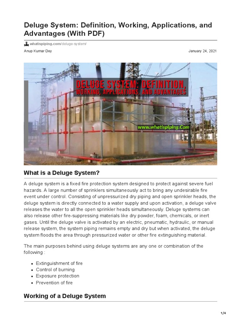 Deluge System Definition Working Applications and Advantages With PDF ...