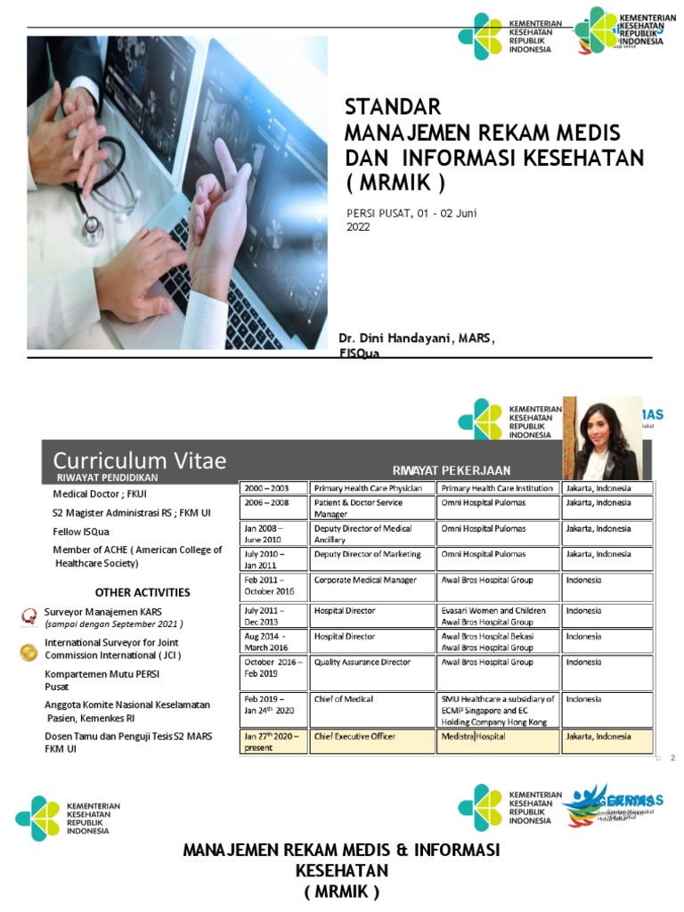 Dr. Dini Handayani MARS FISQua MRMIK | PDF