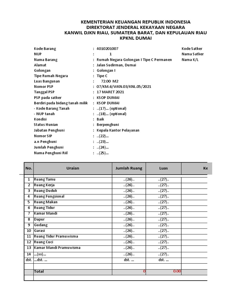 D. Formulir Pendataan Bangunan RN - 1 | PDF