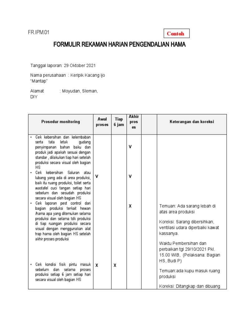 MONITORING PENGENDALIAN HAMA | PDF