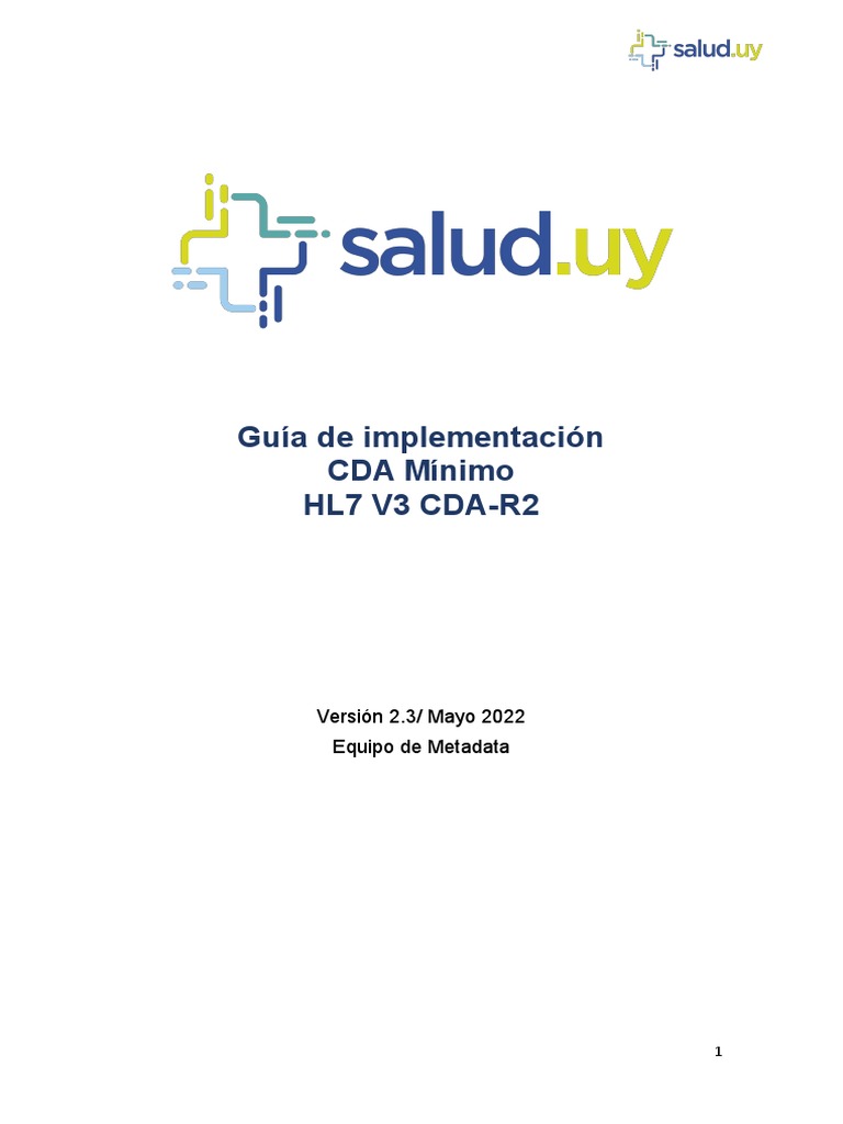 Guía CDA Mínimo v2.3 | PDF | Xml | Informática