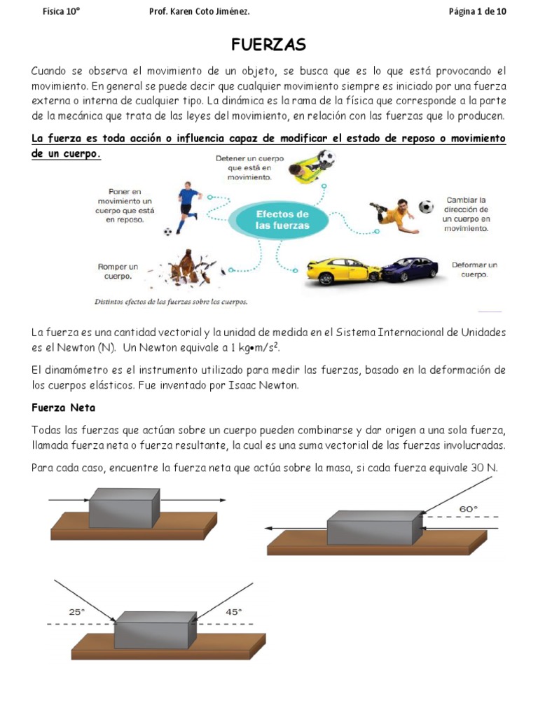 Fuerzas y Leyes de Newton | PDF | Fuerza | Las leyes del movimiento de ...