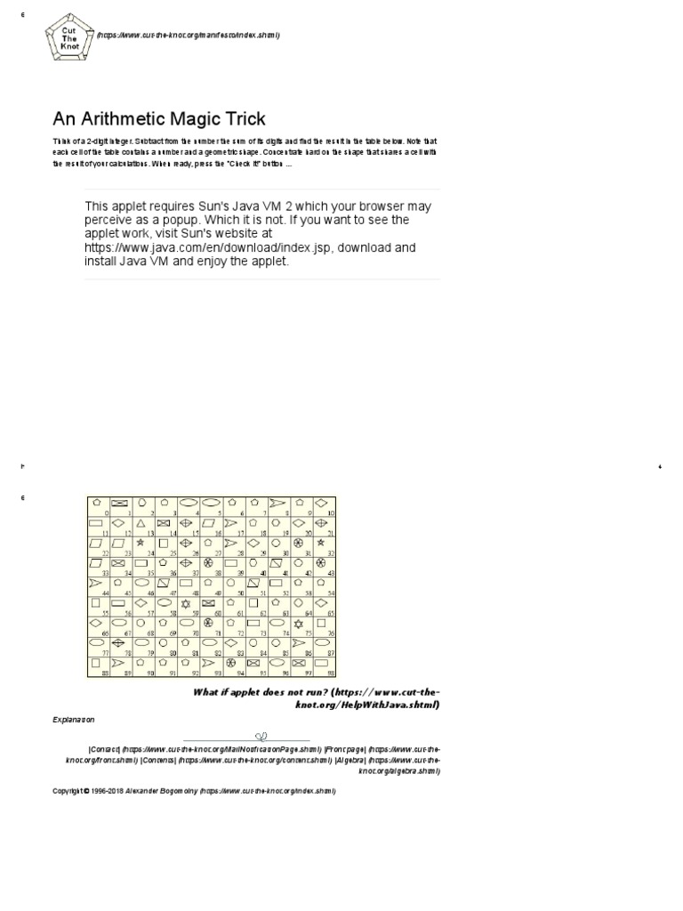 An Arithmetic Magic Trick | PDF | Arithmetic | Numbers