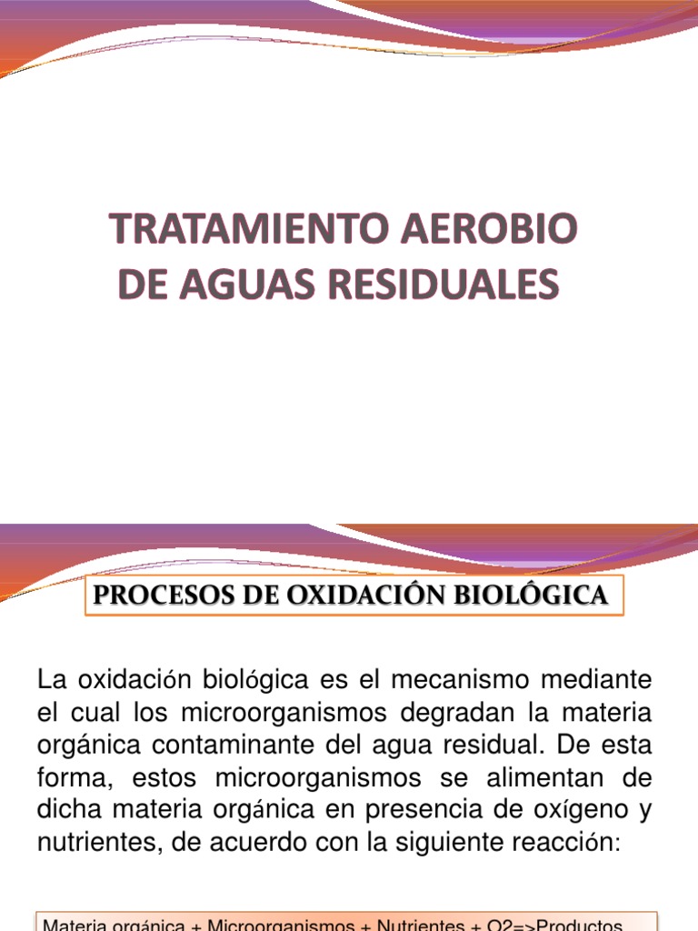 Tratamiento Aerobio y Anaerobio | PDF | Aguas residuales | Microorganismo