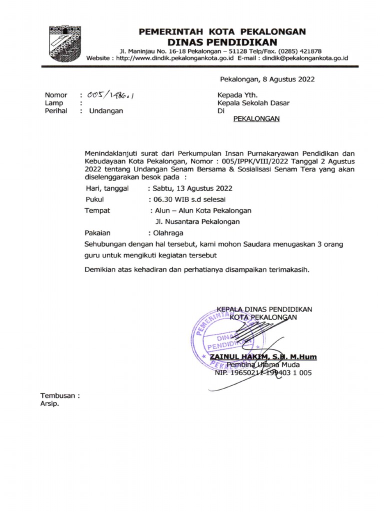 Undangan Senam | PDF