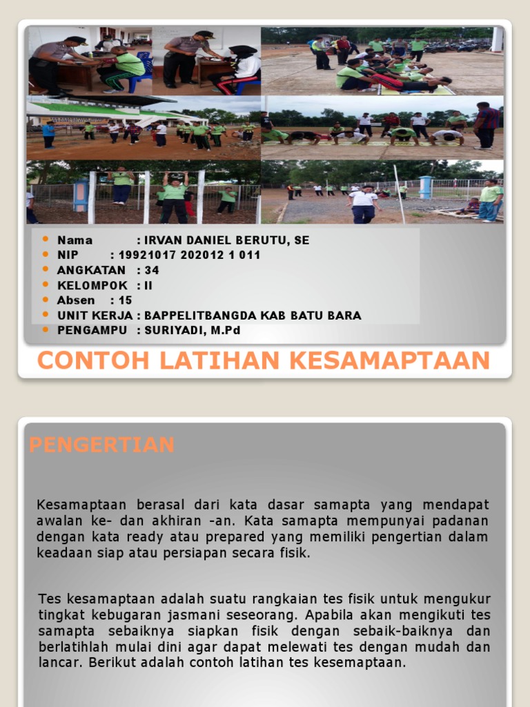 Contoh Latihan Kesamaptaan | PDF