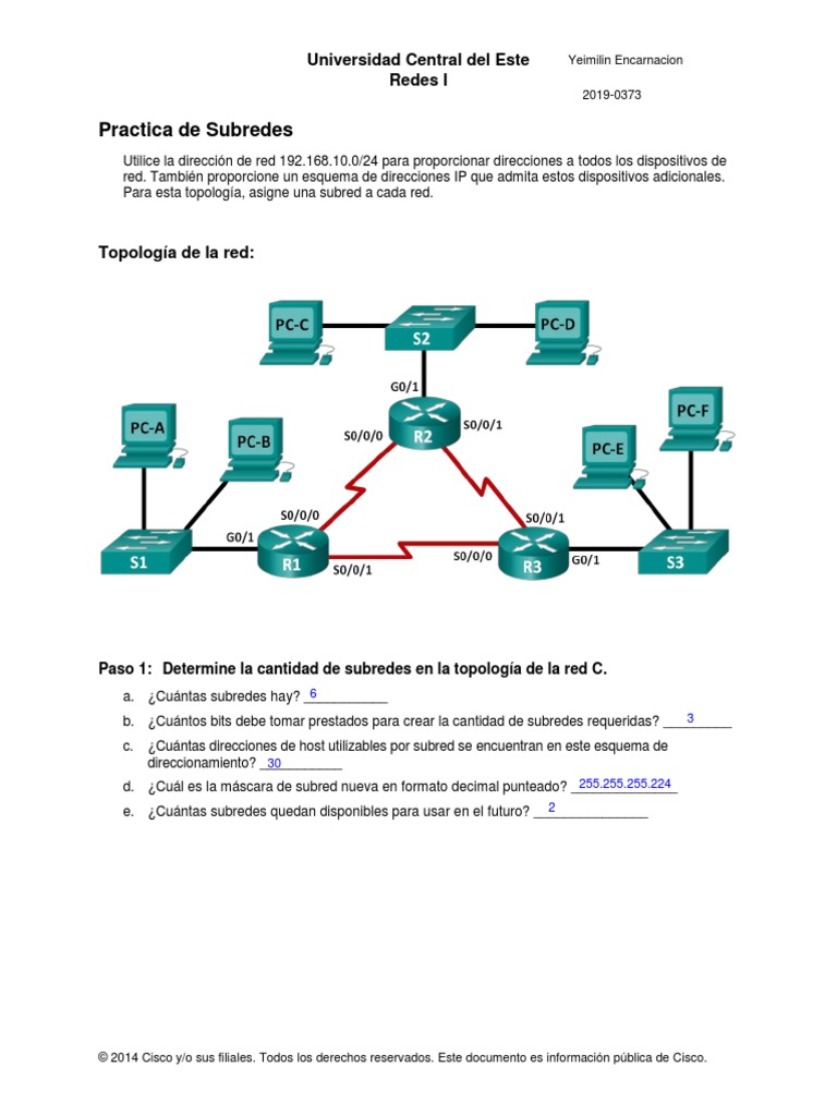 Práctica Subredes | PDF | Red de área amplia | Protocolos de internet