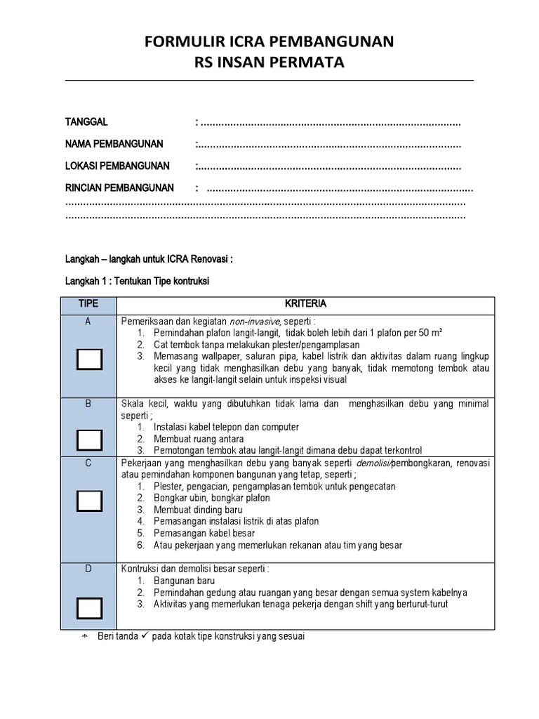 Form Pembangunan Icra MB | PDF