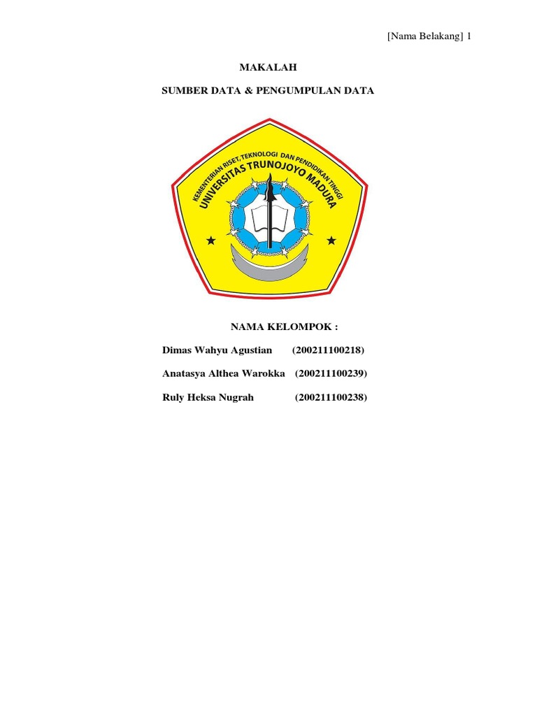 Sumber Data dan Pengumpulan Data Penelitian | PDF