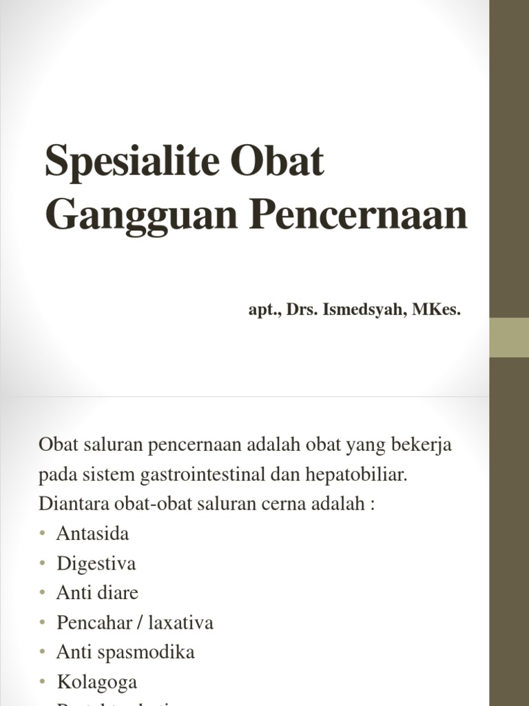 Spesialite Obat Gangguan Pencernaan Up Date | PDF | Memasak, Makanan ...