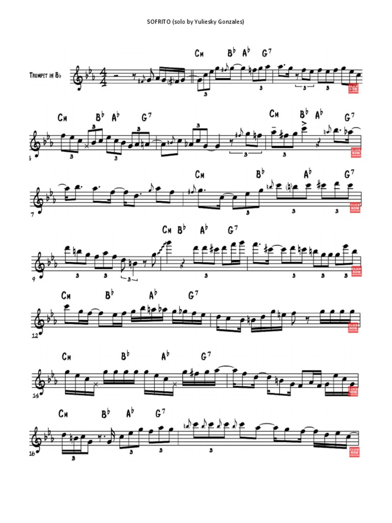 SOFRITO (Solo by Yuliesky Gonzales) | PDF