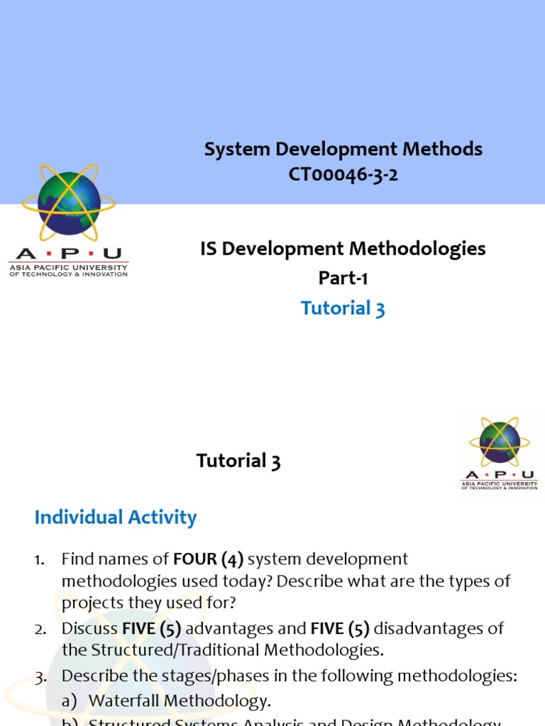 Tutorial Week 3 Is Methodologies Part-1 | PDF | Art | Computers