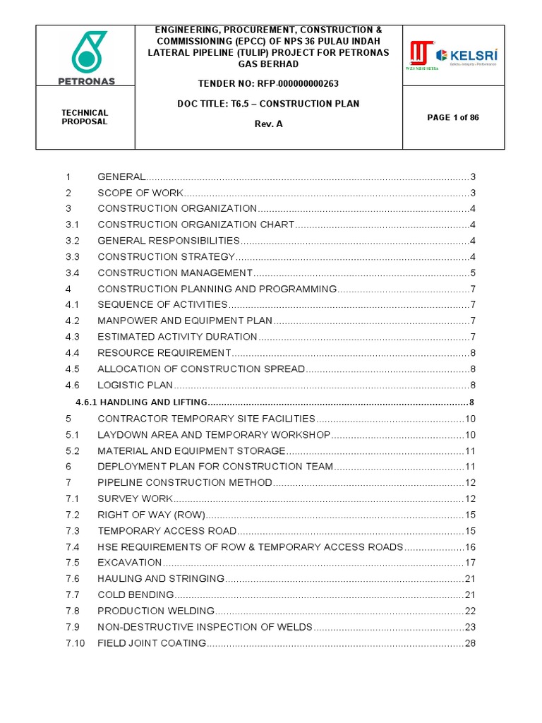 t6.5 Construction Plan - Rev.a | Download Free PDF | Pipe (Fluid ...